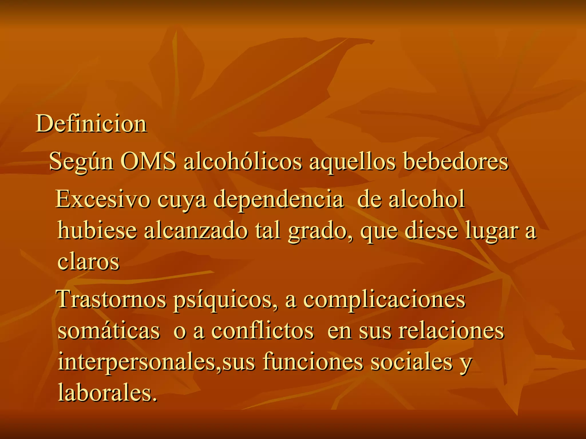 El alcoholismo en jovenes | PPT