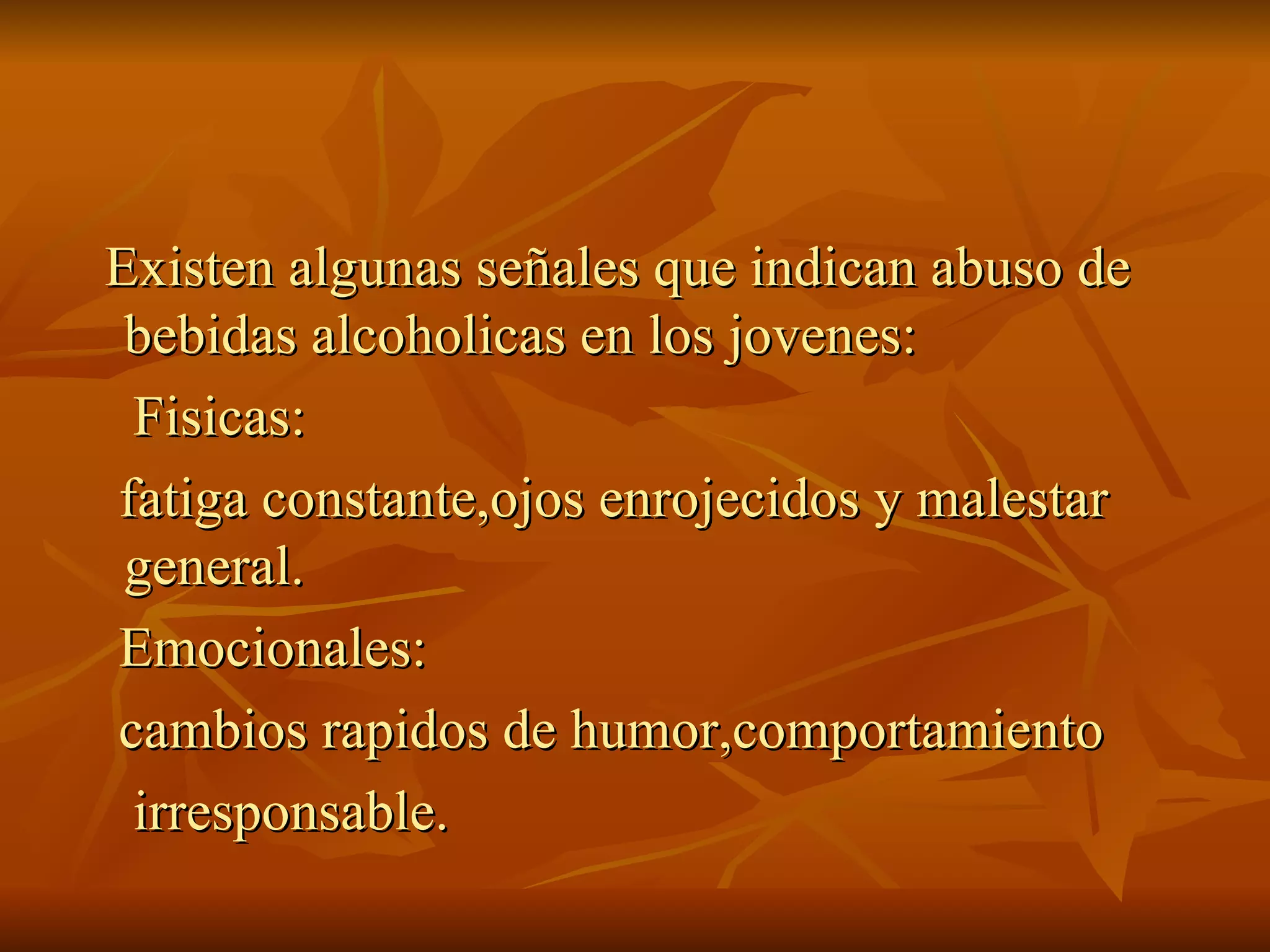 El alcoholismo en jovenes | PPT