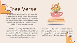 ELA Learning about Poetry Different Types of Poems Education ...