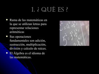 El algebra | PPT