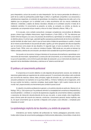 El alumno, el espacio de interacción y el profesor. | PDF