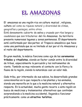 amazonas, cultura musical | DOCX
