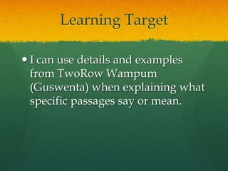 ELA Grade 4 Mod 1 Lesson 6 | PPTX