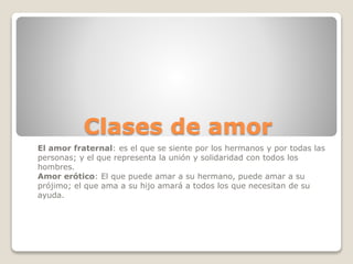 El amor | PPTX