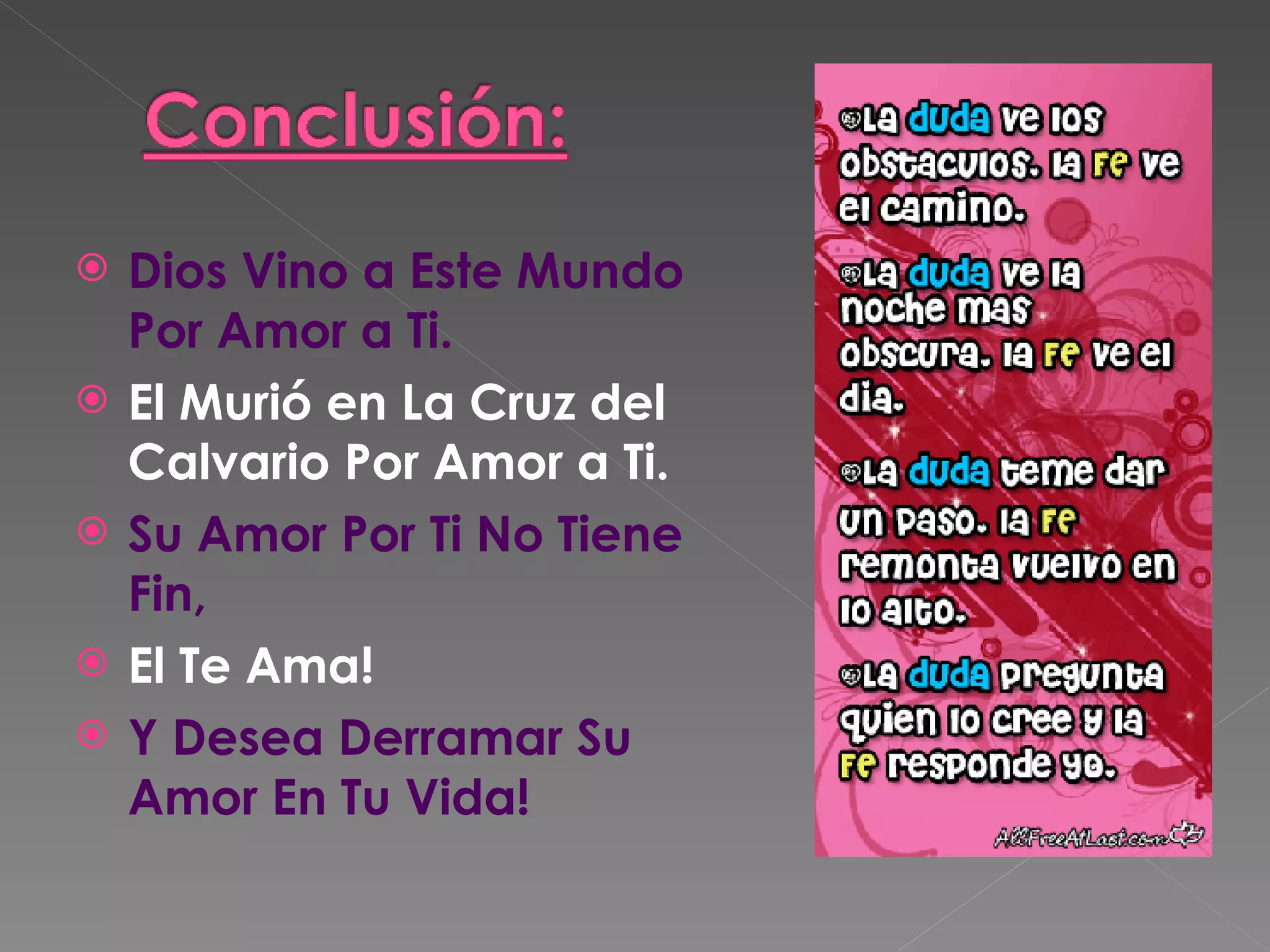 El Amor De Dios Es Incomparable 119802487522436 2 | PPT