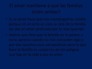 El Amor En La Familia y con todos. | PPTX