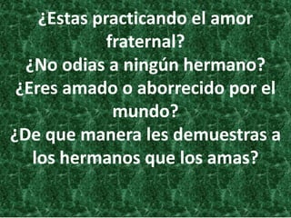 El amor fraternal | PPTX