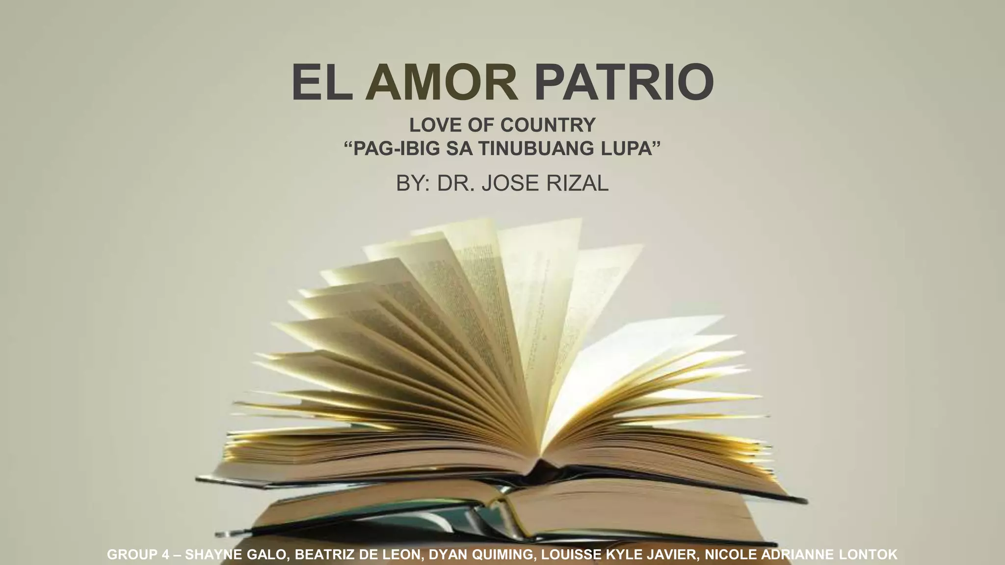 El Amor Patrio | PPTX