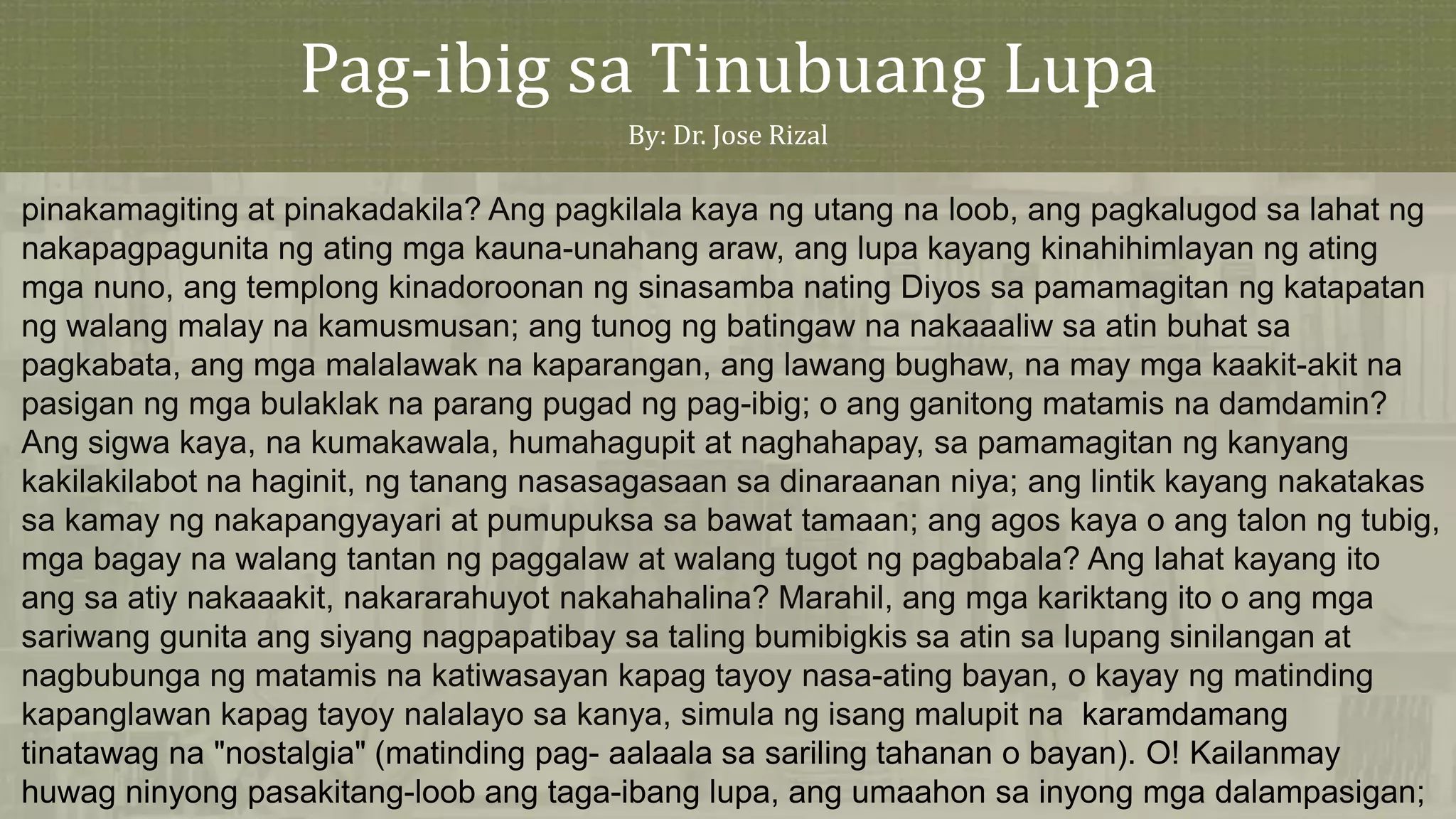 El Amor Patrio | PPTX