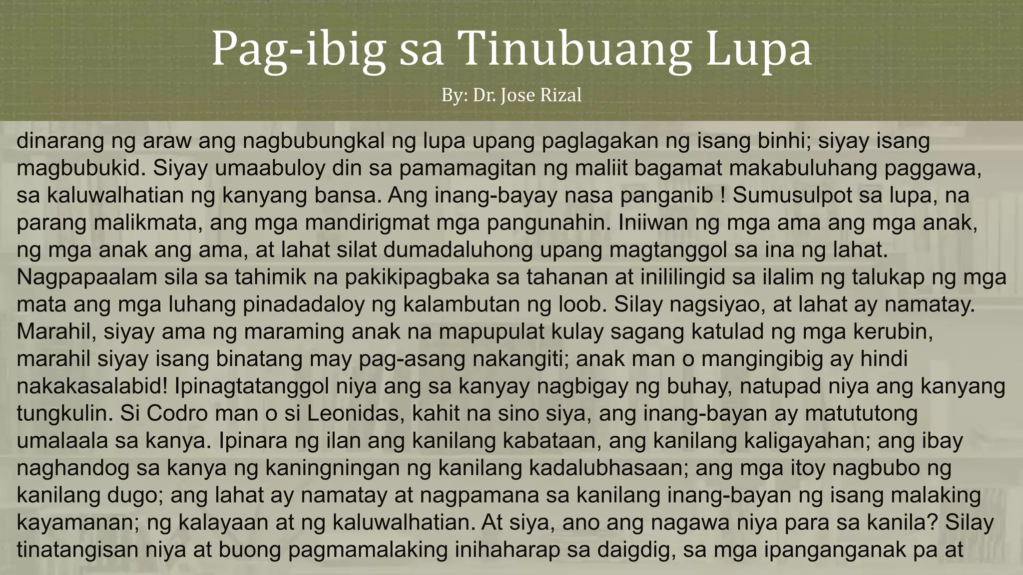 El Amor Patrio | PPTX