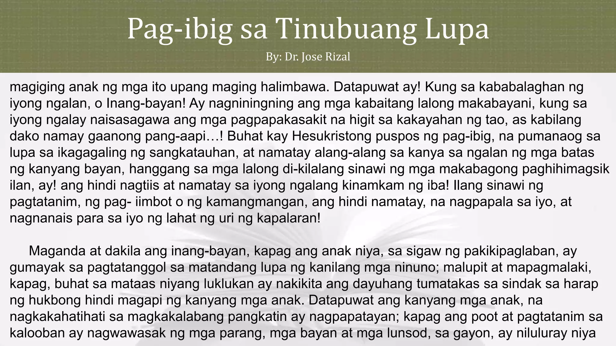 El Amor Patrio | PPTX