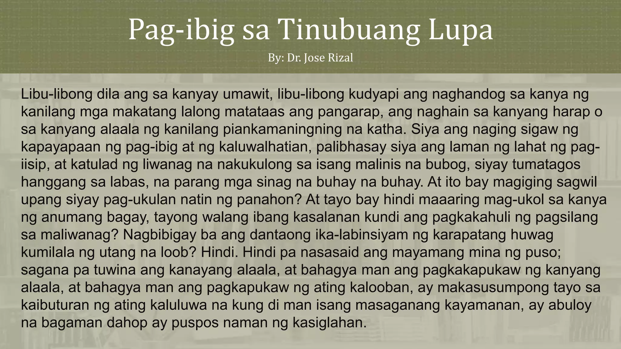 El Amor Patrio | PPTX