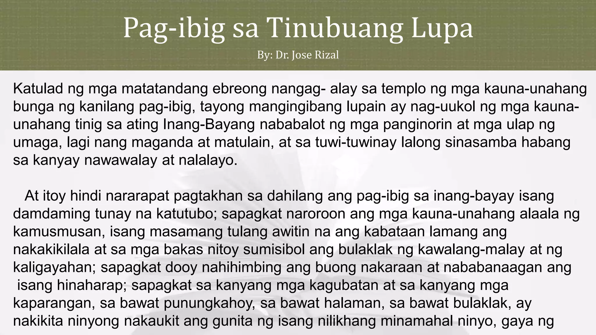 El Amor Patrio | PPTX