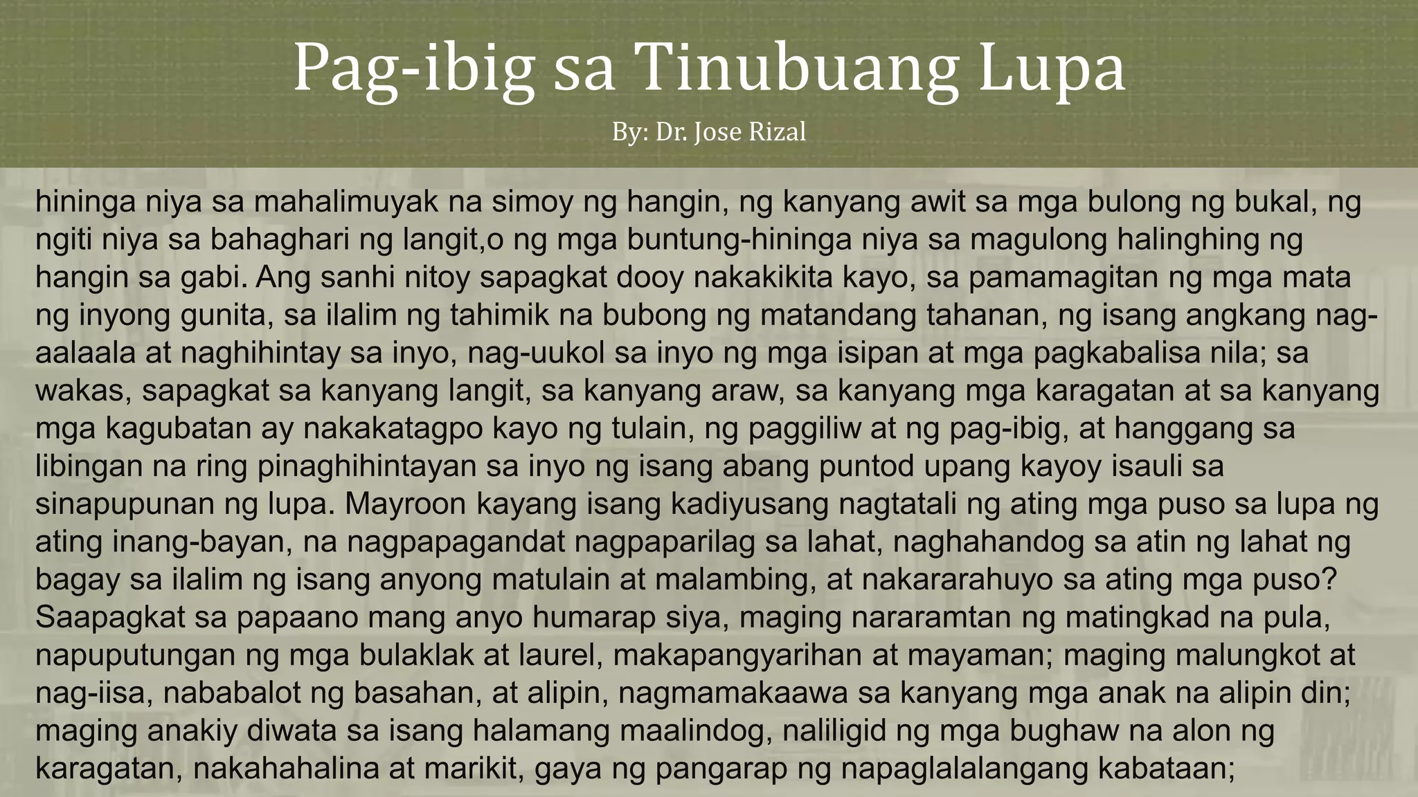 El Amor Patrio | PPTX