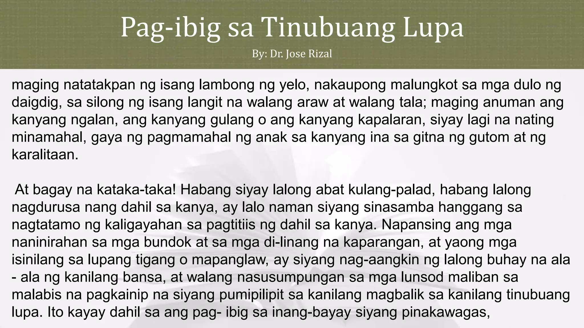 El Amor Patrio | PPTX