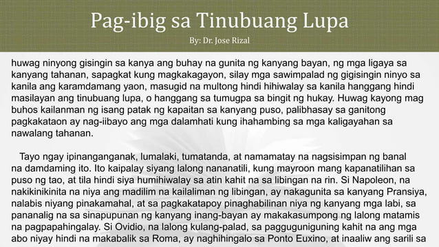 El Amor Patrio | PPTX