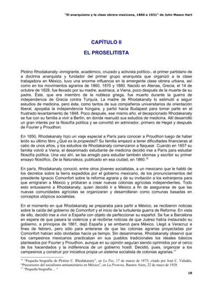El Anarquismo Y La Clase Obrera Mexicana, 1860 A 1931 John M. Hart | DOC