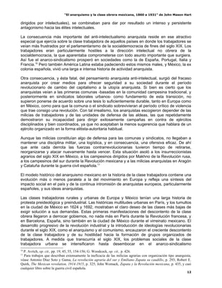 El Anarquismo Y La Clase Obrera Mexicana, 1860 A 1931 John M. Hart | DOC