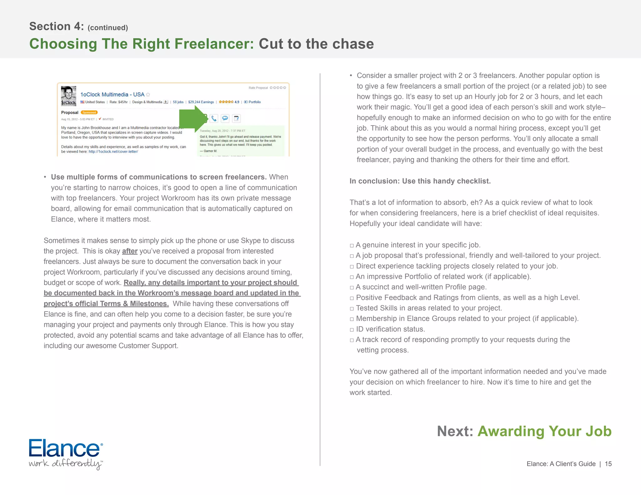 Elance Client Guide