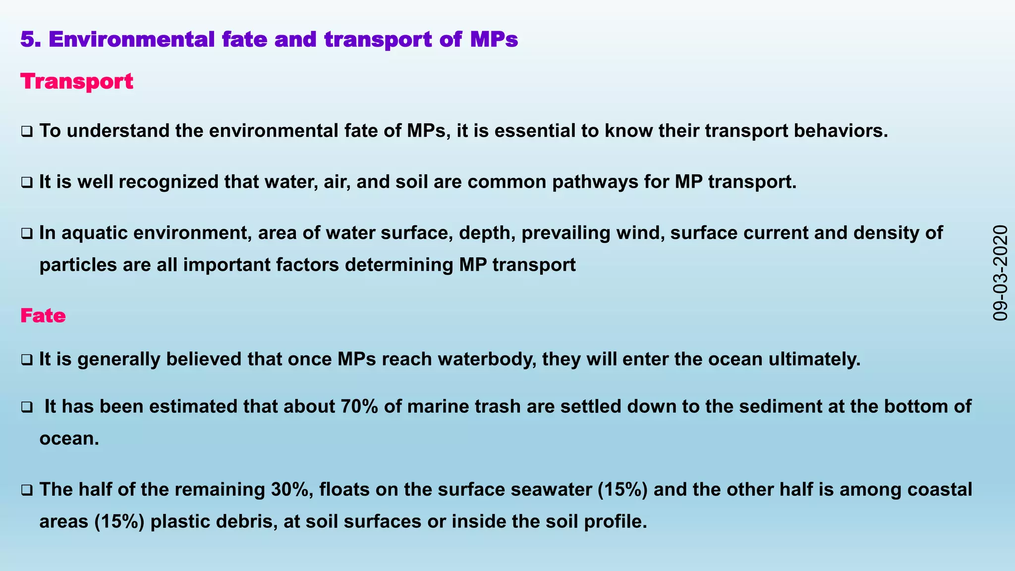 Fate and environmental Micro plastics | PPTX