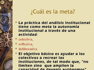 El anlisis institucional, una herramienta de gestin | PPT