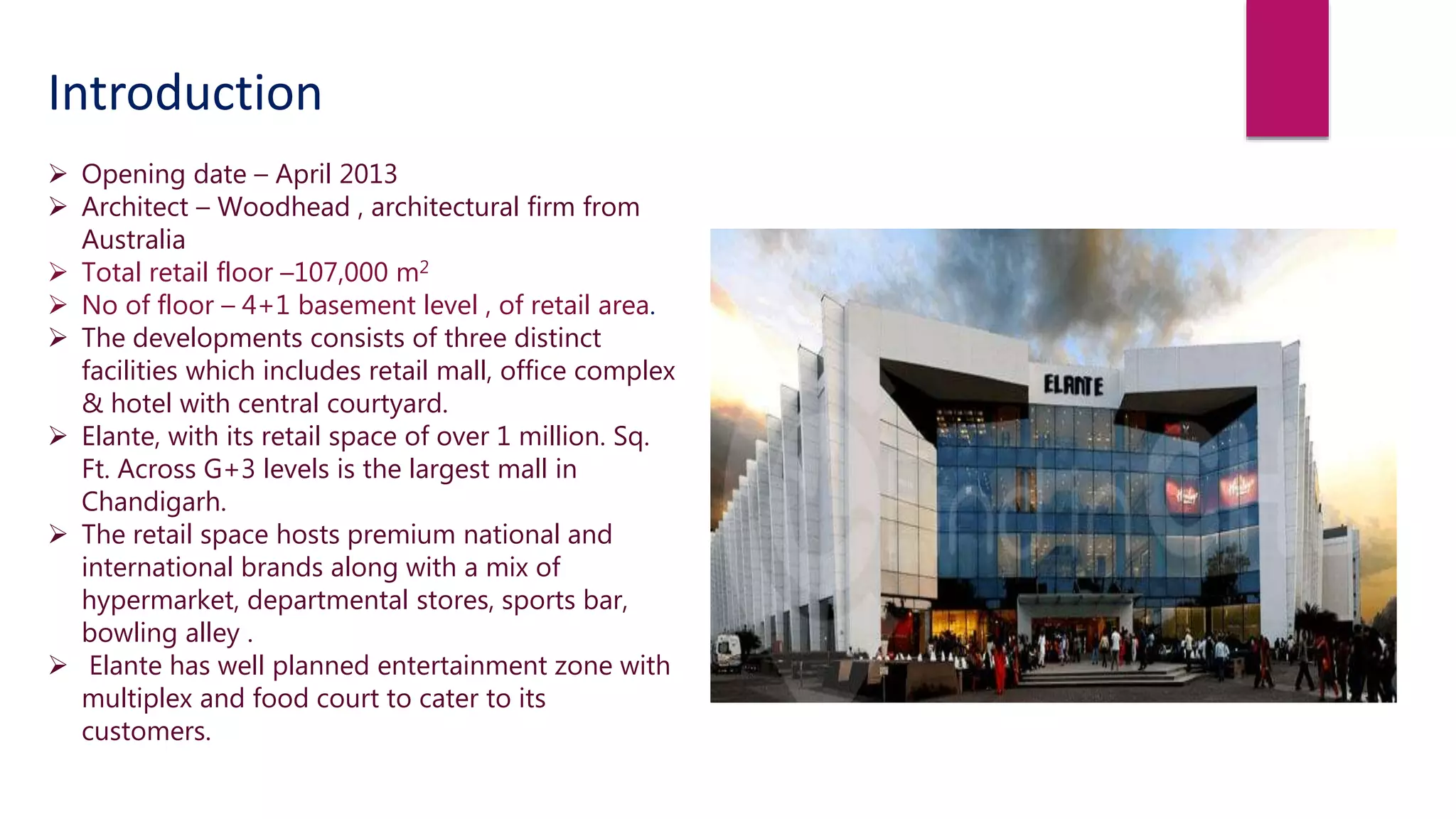 Elante mall Chandigarh case study | PPTX