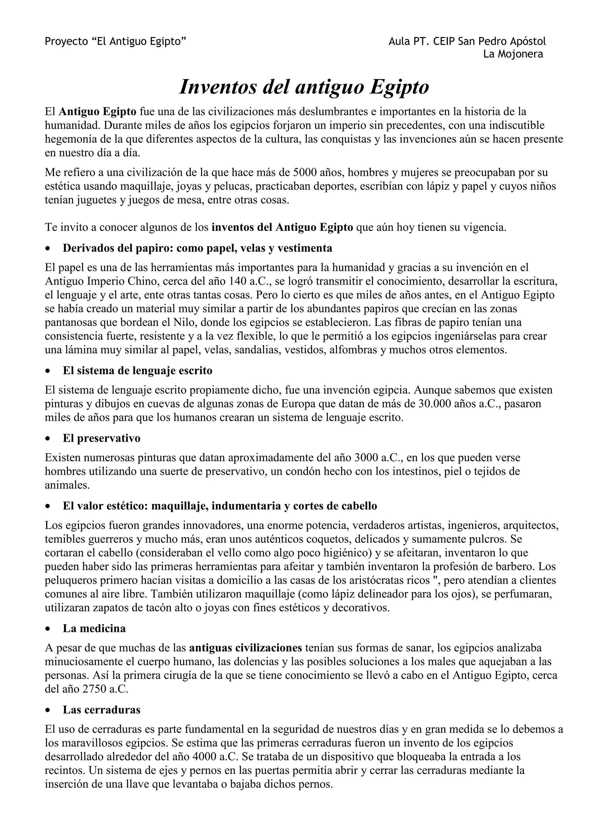 El Antiguo Egipto | PDF