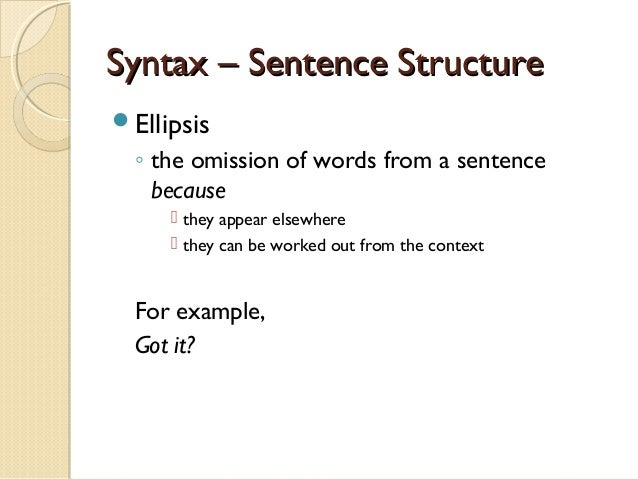 Ch 4.2 Word classes and Syntax