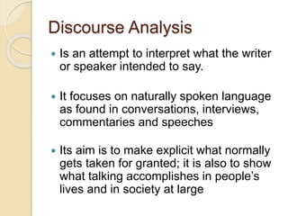 Ch 4.4 Discourse | PPT
