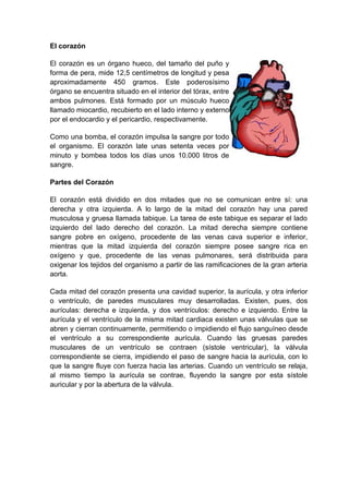 El Aparato Circulatorio | DOC