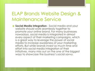Elap Brands Presentation | PPTX | Web Development | Internet