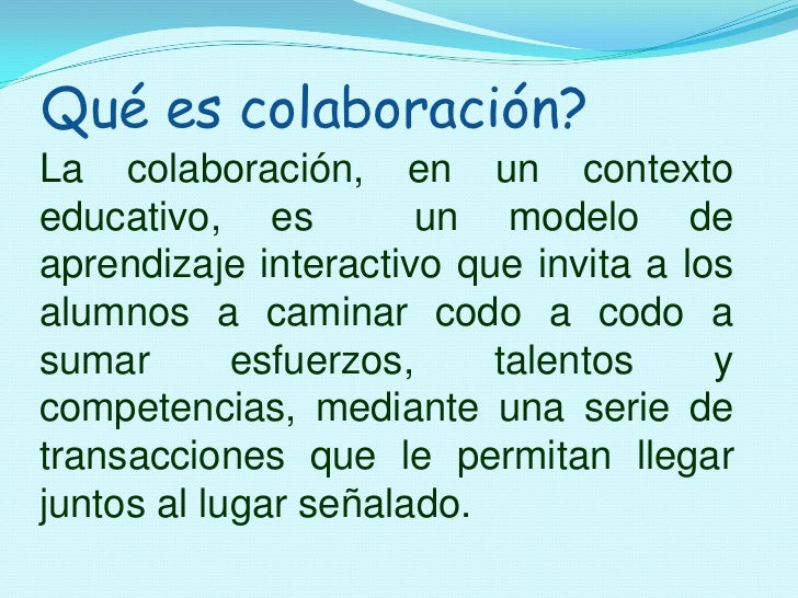 Aprendizaje colaborativo