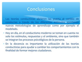 El aprendizaje desde la perspectiva conductista | PPT