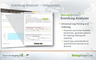 EventLog Analyzer - Product overview | PPTX