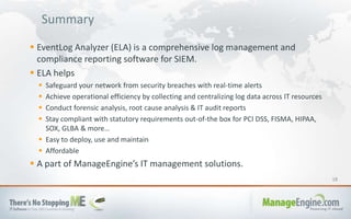 EventLog Analyzer - Product overview | PPTX