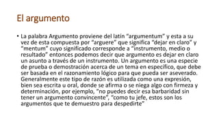 El argumento | PPTX