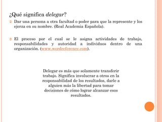 El arte de delegar el trabajo | PDF