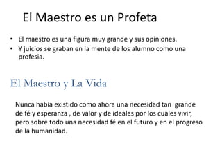El arte de ser maestro | PPTX