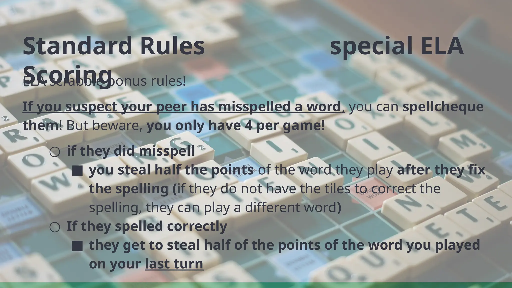 English Language Arts SCRABBLE Rules.pptx