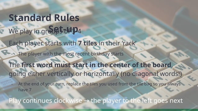 English Language Arts SCRABBLE Rules.pptx