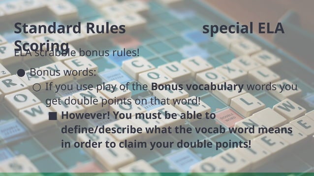 English Language Arts SCRABBLE Rules.pptx