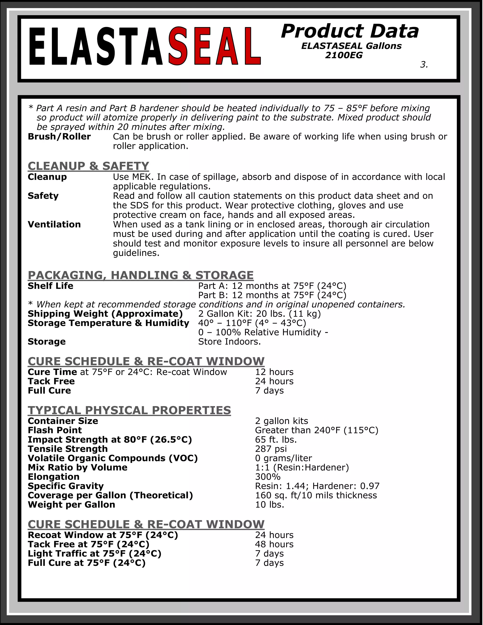 Elastaseal data sheet | PDF