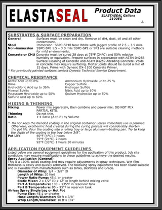 Elastaseal data sheet | PDF
