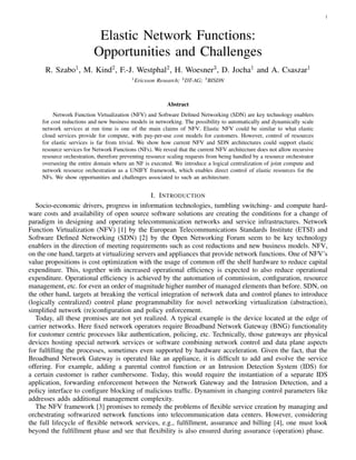 Conference Paper: Elastic Network Functions: opportunities and challenges | PDF
