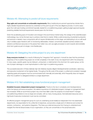 Elastic path-ecommerce-replatforming-mistakes | PDF