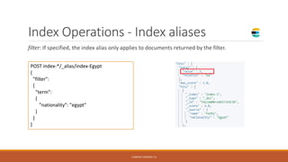 Elastic 101 index operations | PPTX | Databases | Computer Software and Applications