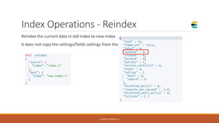 Elastic 101 index operations | PPTX | Databases | Computer Software and Applications