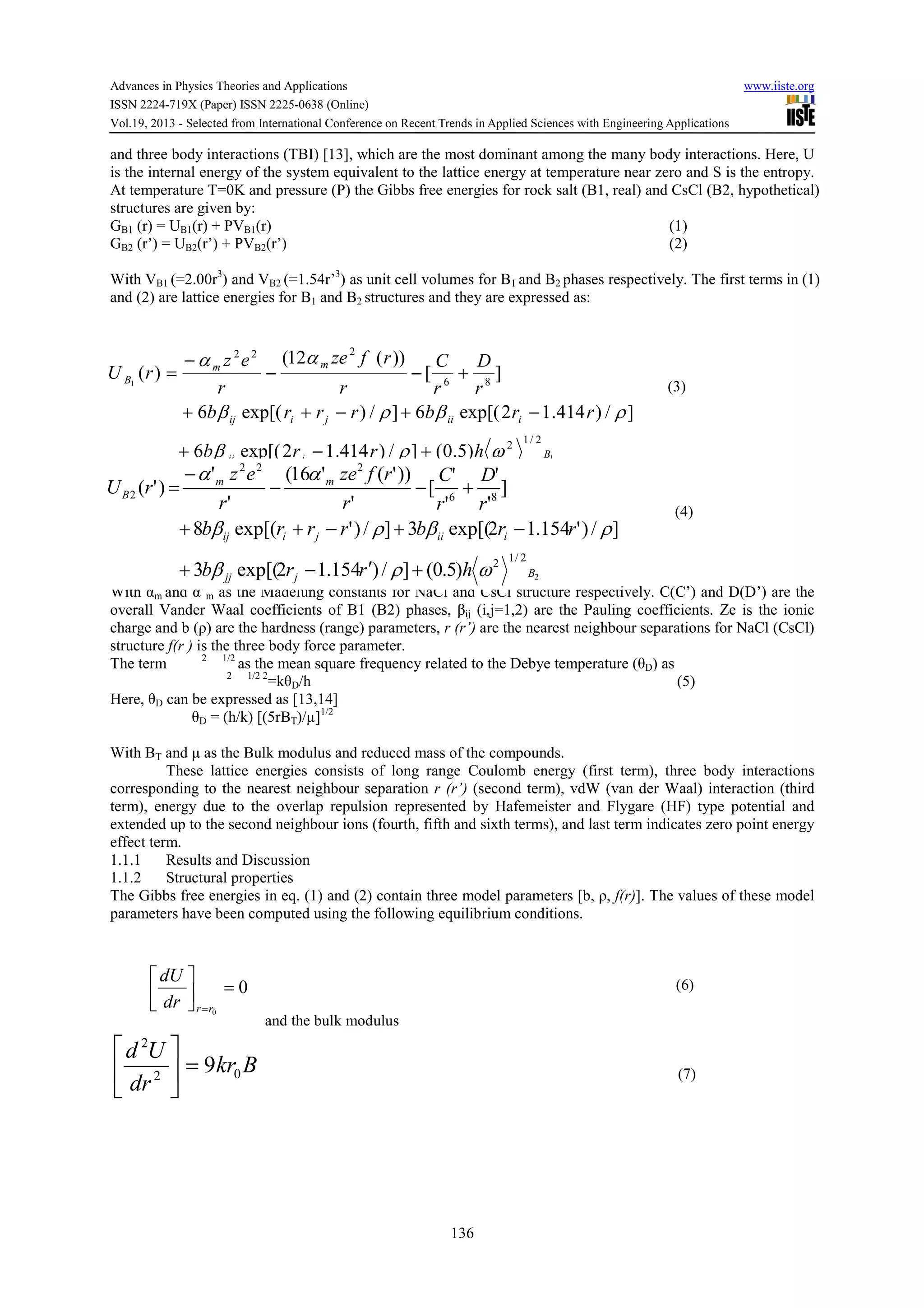Elastic and structural properties of plutonium pnictides | PDF