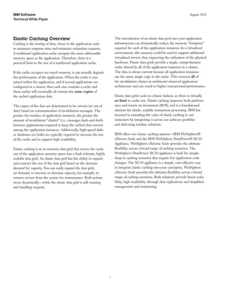 Elastic caching for scalability, dynamic growth and performance | PDF