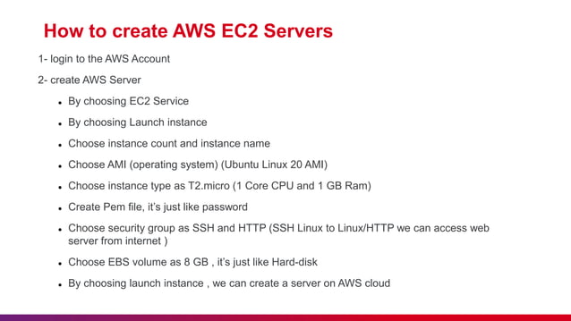 Elastic Compute Cloud (EC2) on AWS Presentation | PPTX
